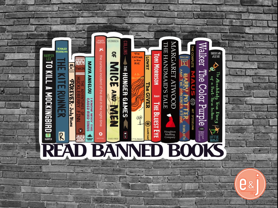 Read Banned Books Laminated Sticker - Etsy