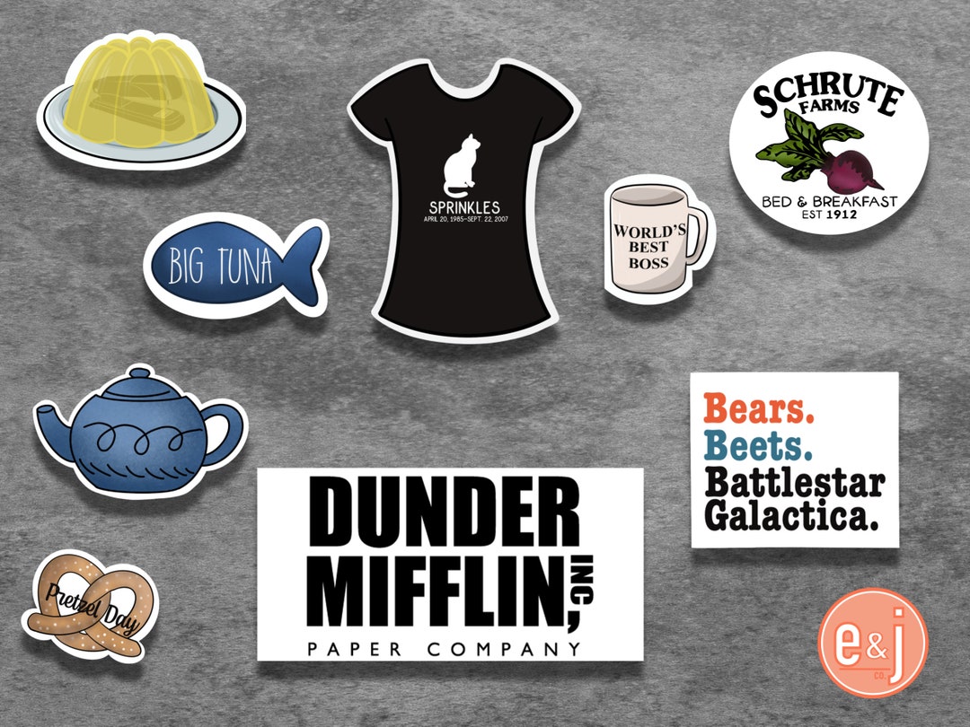 The Office TV Show Laminated Stickers - Etsy