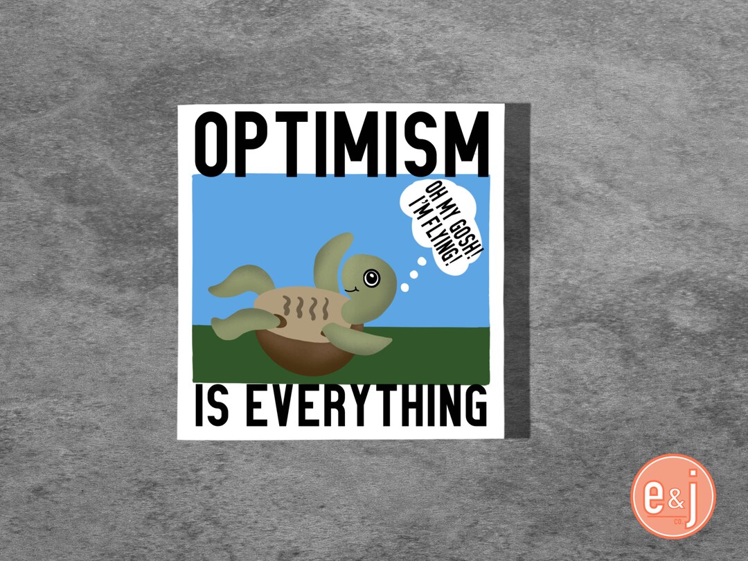 Optimism Laminated Sticker - Etsy