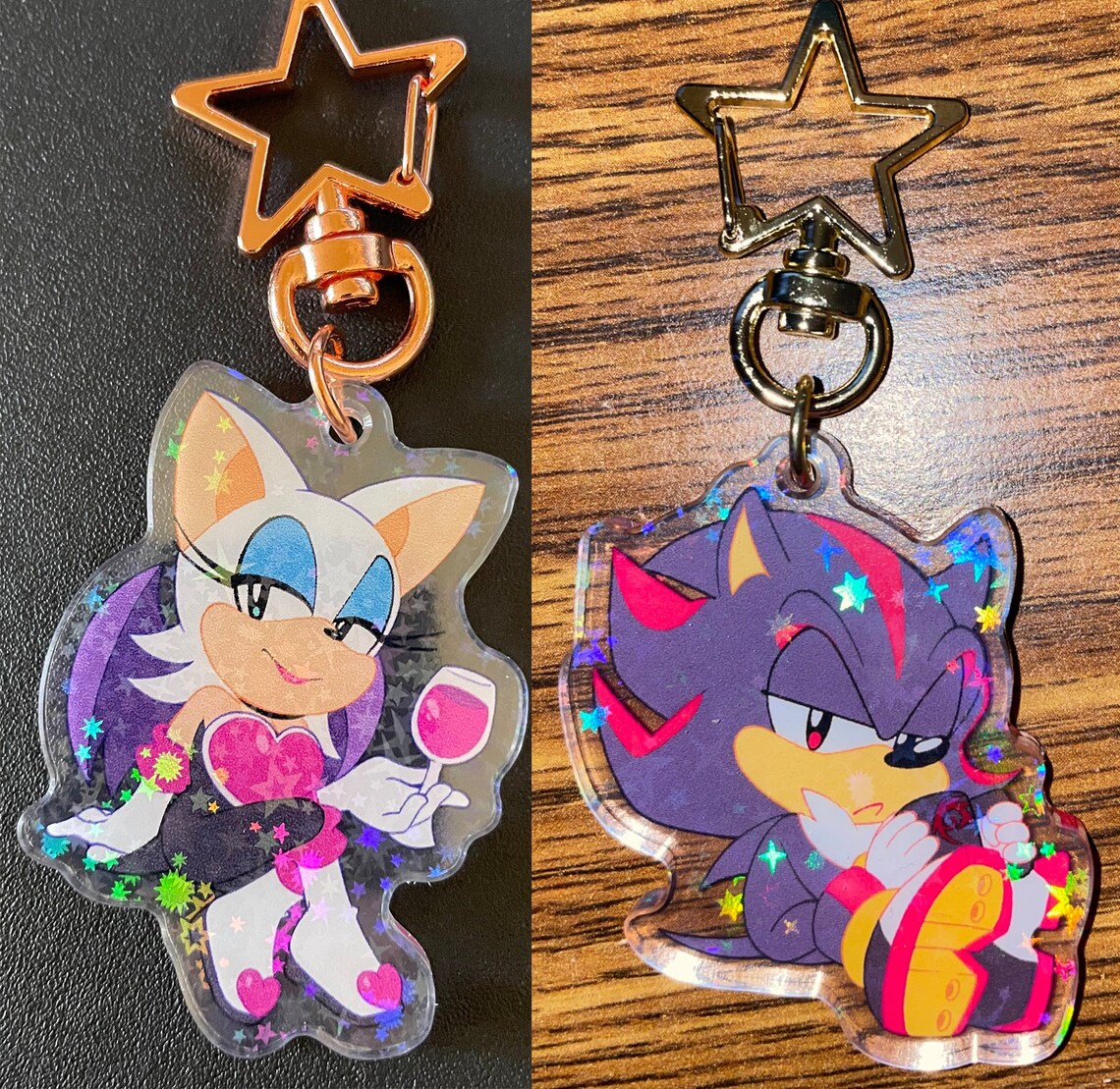 Cute Chibi Sonic Charms Favorite Foods Team Dark Keychains - Etsy