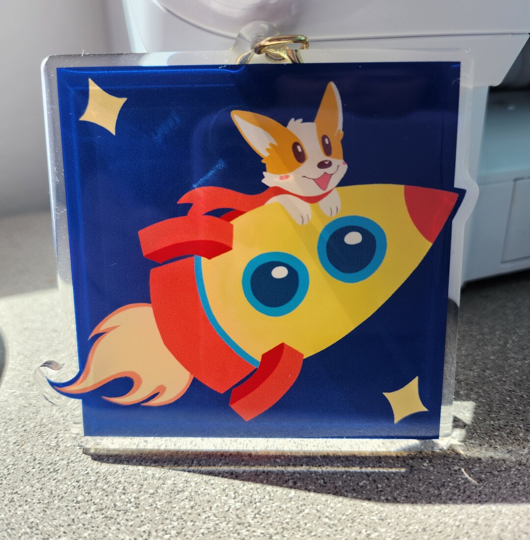 Double-sided Corgi in SPACE! Charm - Etsy