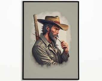 Cowboy Photo Print, Wild West, Digital Print, Cowboys Poster, Vintage ...