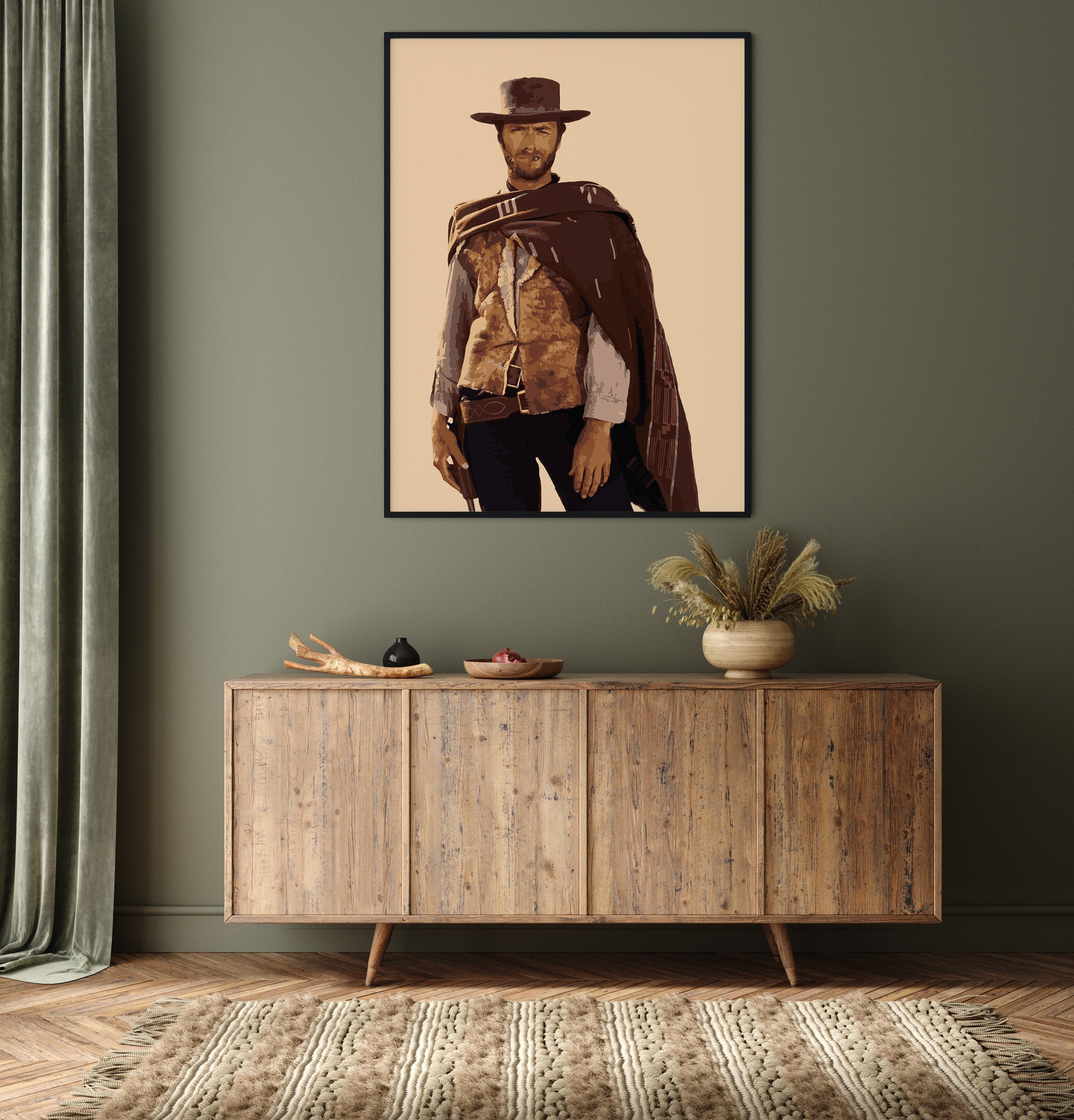 Clint Eastwood, Cowboy Print , Western Poster sold by Duality Marcille ...