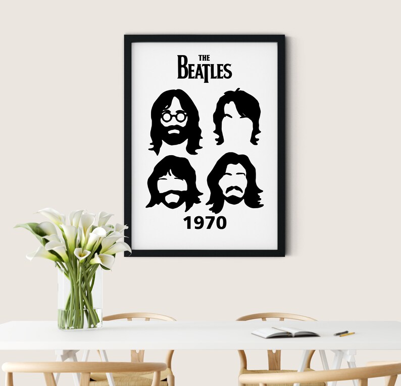 The Beatles Print Printable Poster Vintage Art Wall - Etsy