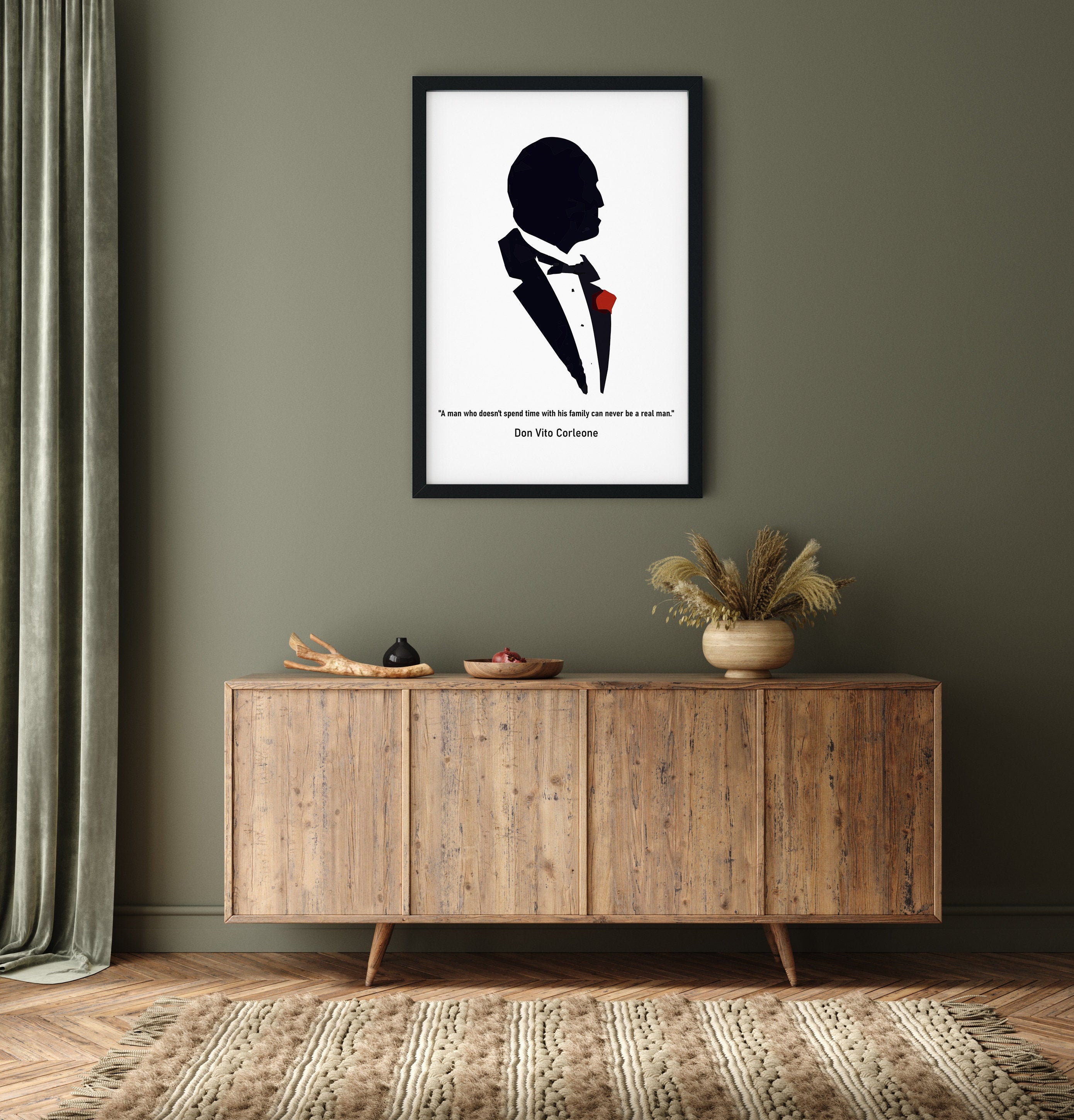 The Godfather Illustration , Portre Illustration , Modern Art , Wall ...