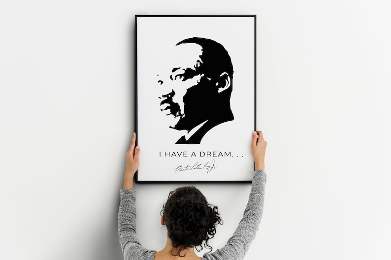 Martin Luther King Print , Printable Wall Art , Vintage Decor ...