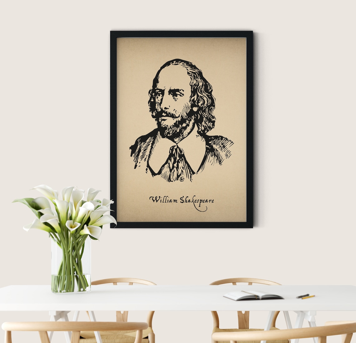 William Shakespeare Print , Printable Wall Art , Vintage Decor ...
