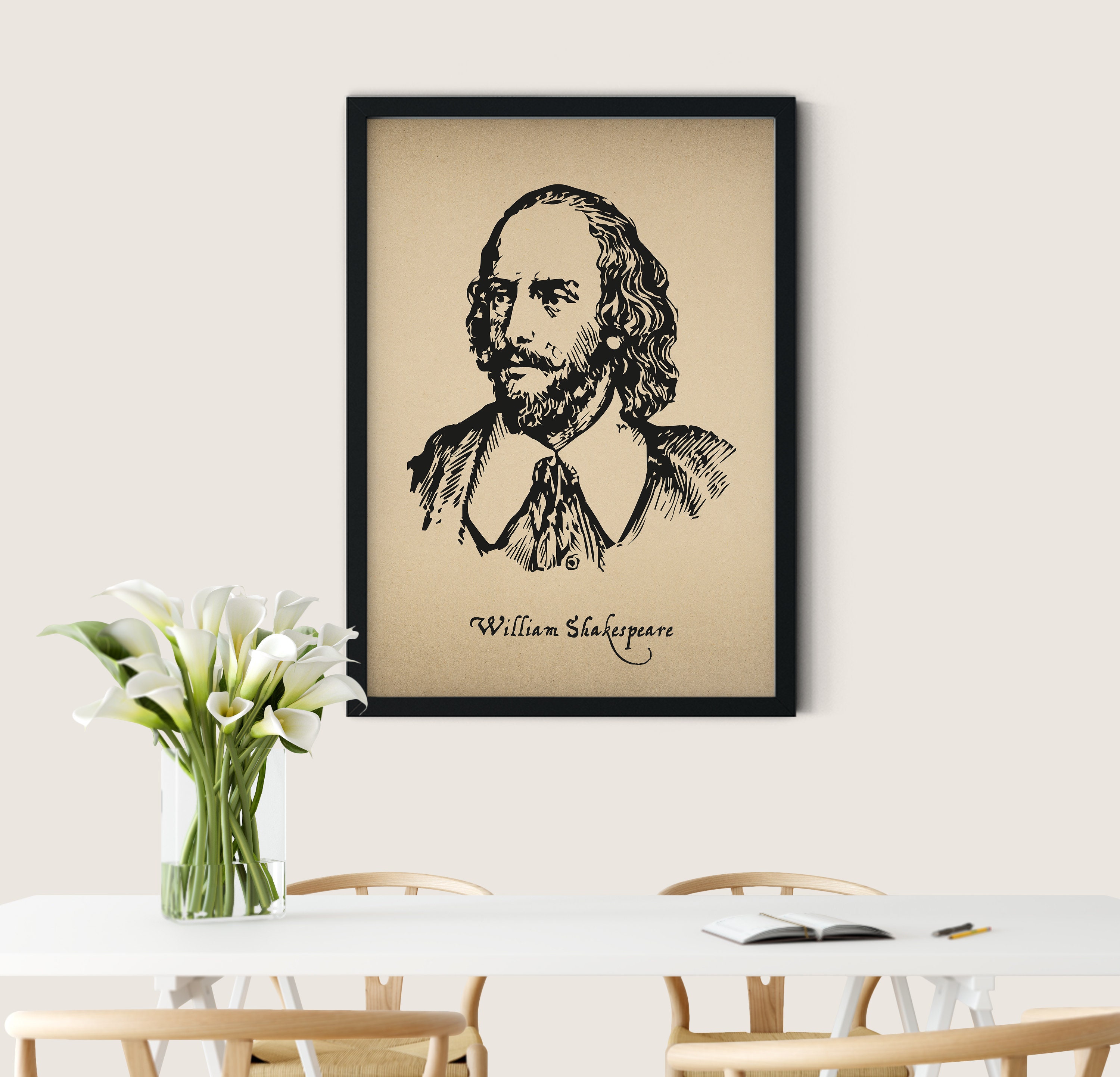 William Shakespeare Print , Printable Wall Art , Vintage Decor ...