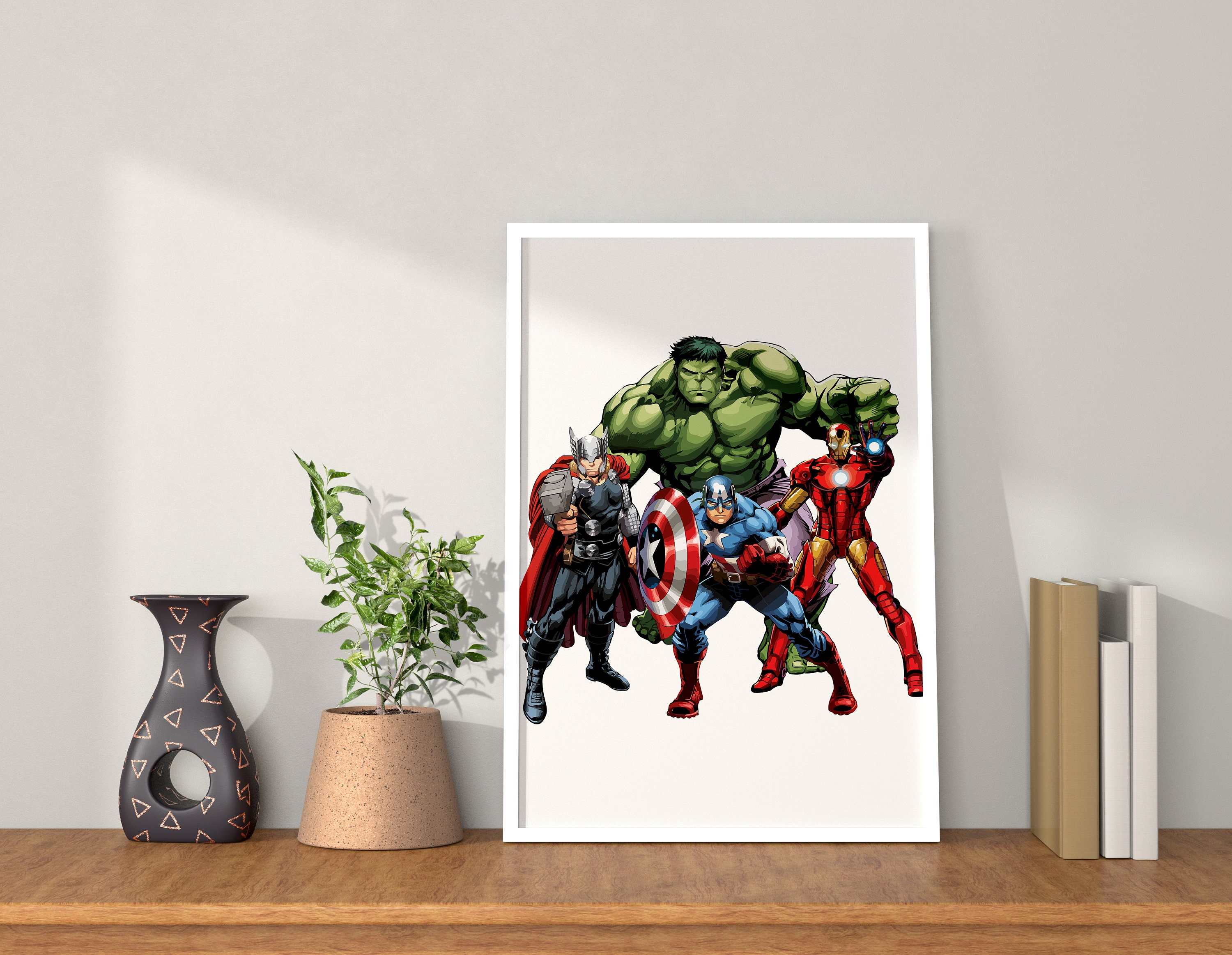 The Avengers Print , Printable Wall Art , Illustration Poster ...
