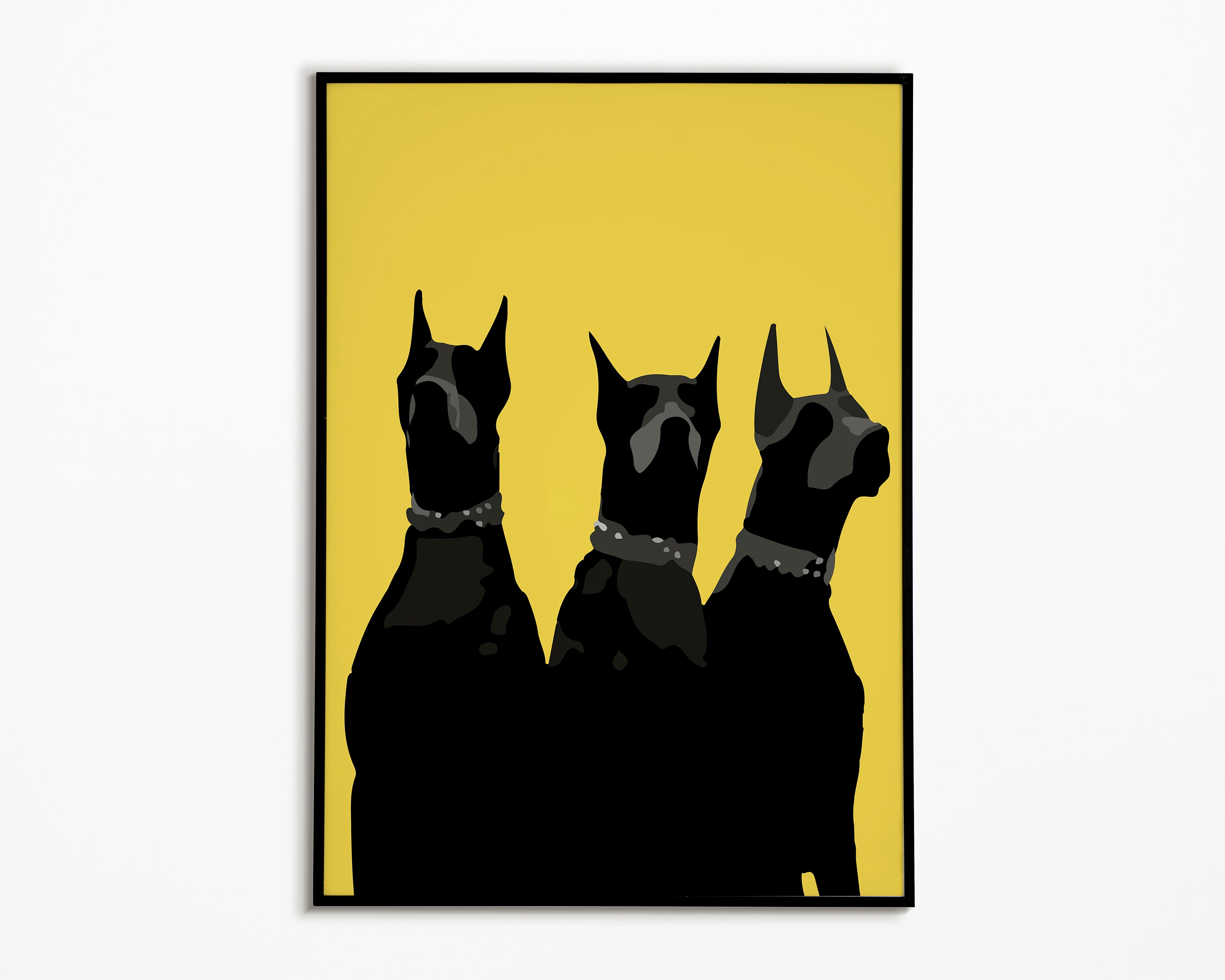 Doberman Print , Printable Wall Art , Dog Poster , Abstract ...
