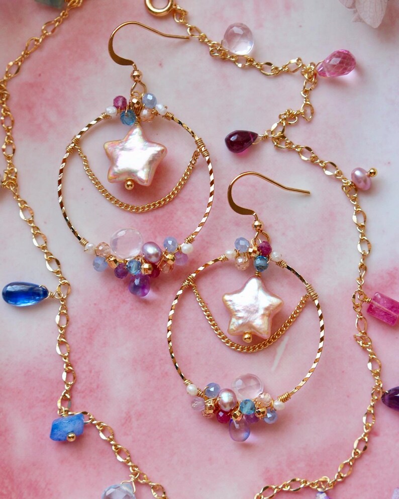 Star Shaped Baroque Pearl Themed 14K Gold Filled Assorted - Etsy