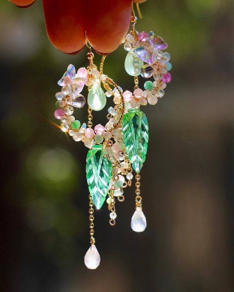 Handmade Apple Green Quartz 14K Gold Filled Jewelry Set // Spring ...