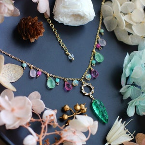 Handmade Apple Green Quartz 14K Gold Filled Jewelry Set // Spring ...