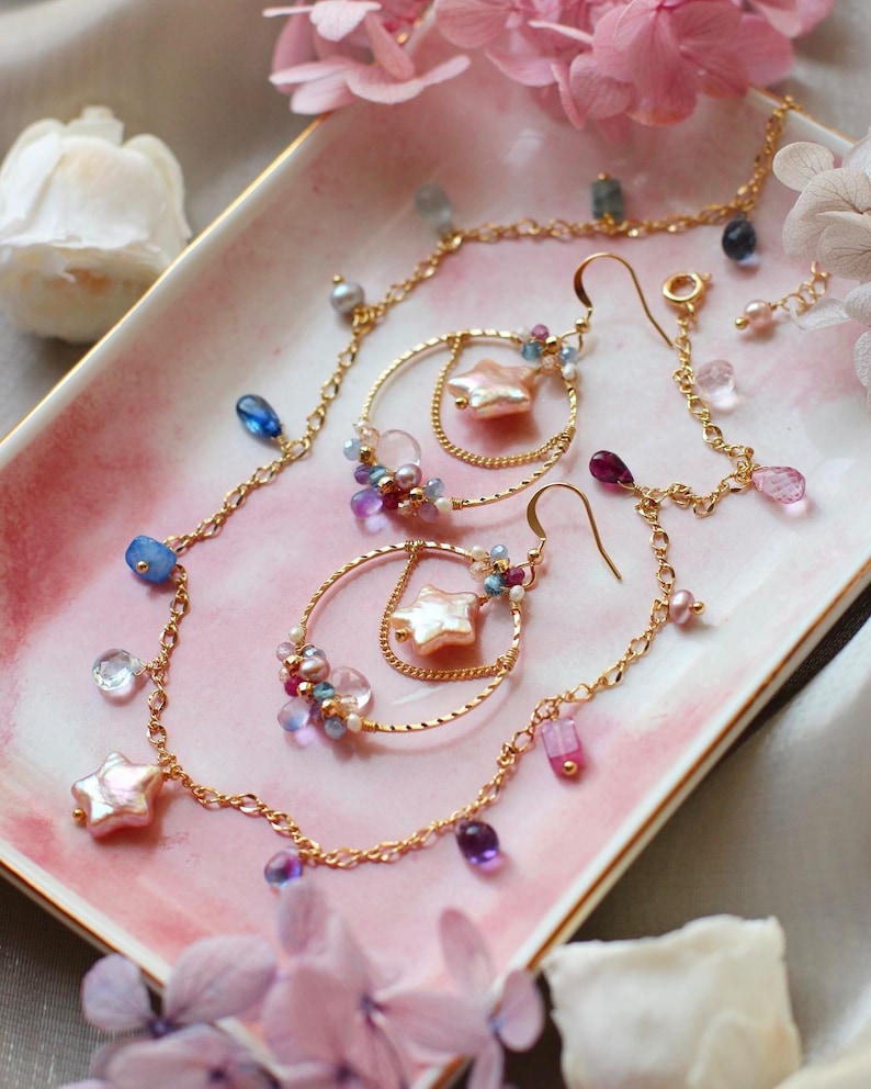 Star Shaped Baroque Pearl Themed 14K Gold Filled Assorted - Etsy