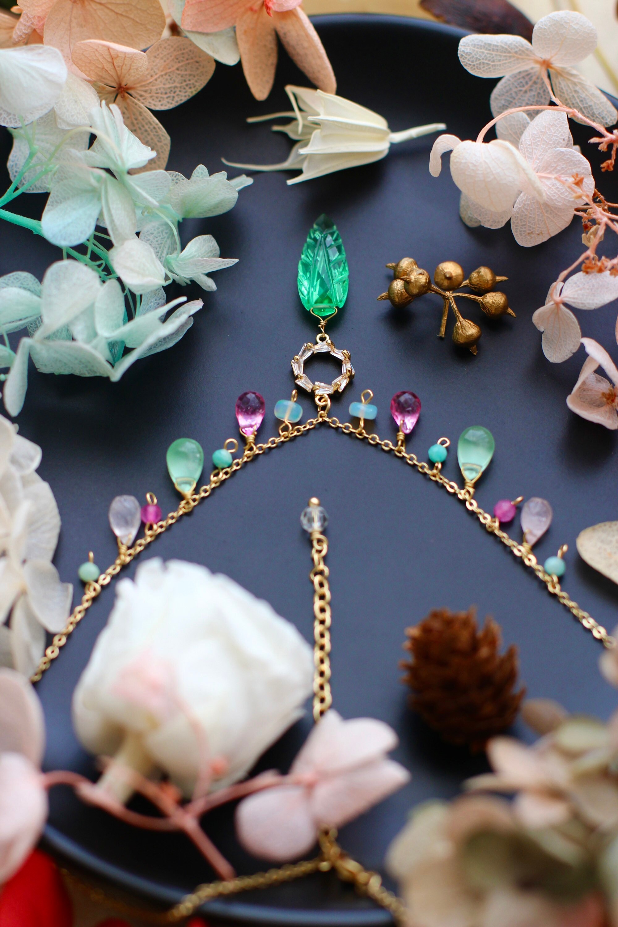 Handmade Apple Green Quartz 14K Gold Filled Jewelry Set // Spring ...