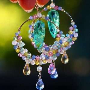 Apple Green Quartz / Opal Handmade 14K Gold Filled Floral Themed Dainty ...