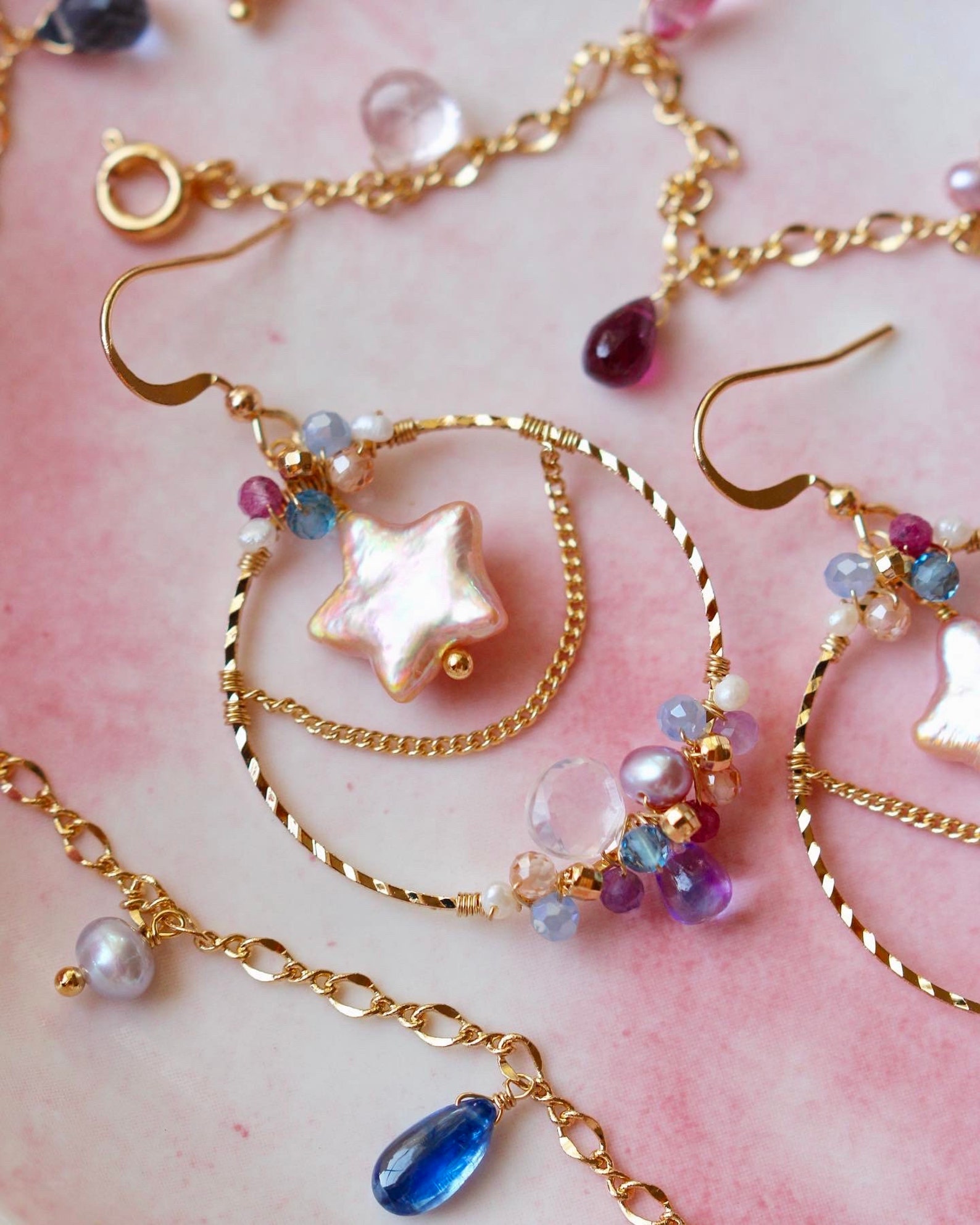 Star Shaped Baroque Pearl Themed 14K Gold Filled Assorted - Etsy
