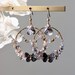 Black Hair Quartz Handmade Gemstone Butterfly Floral Cluster Hoop ...
