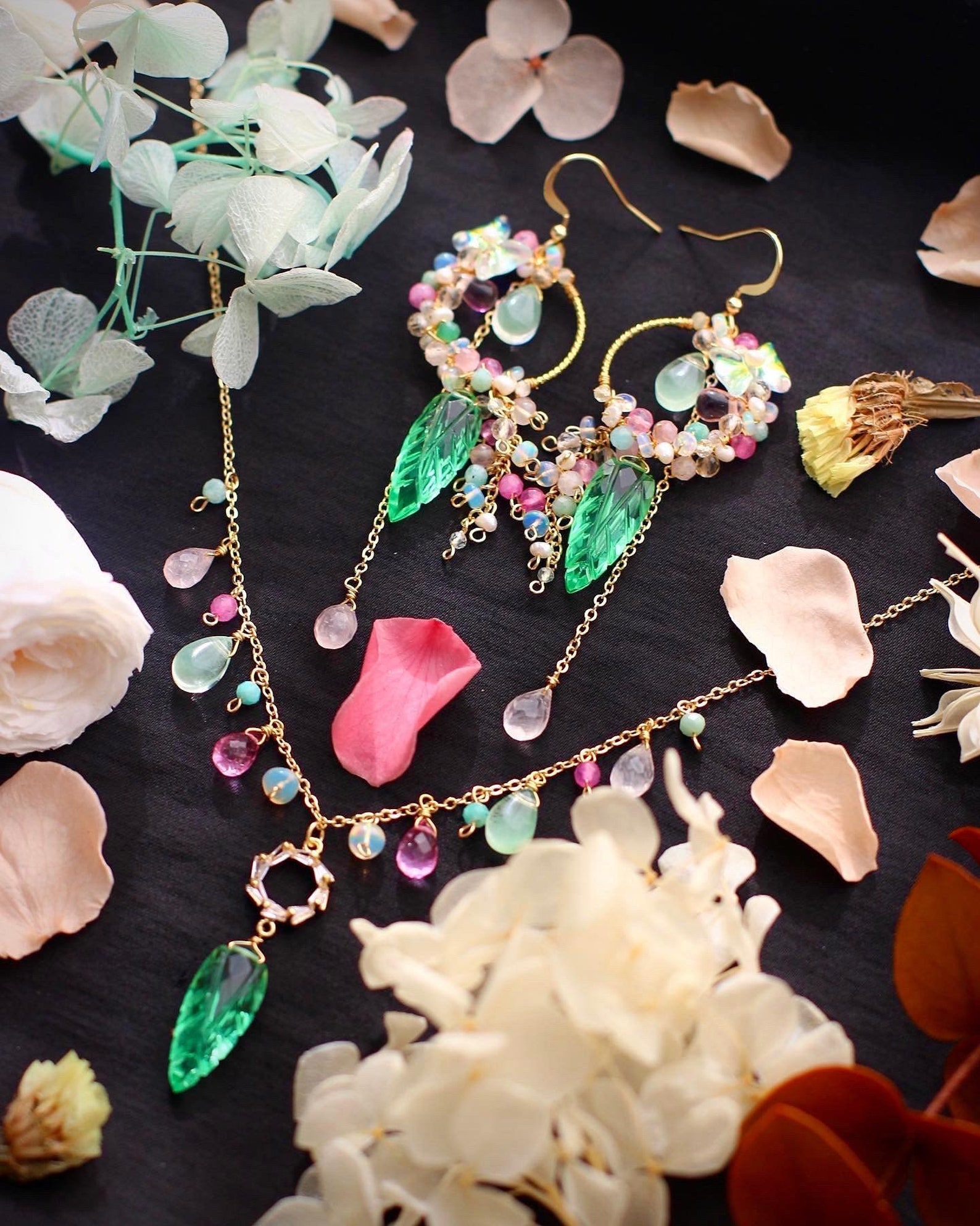 Handmade Apple Green Quartz 14K Gold Filled Jewelry Set // Spring ...