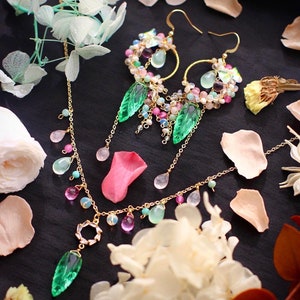 Handmade Apple Green Quartz 14K Gold Filled Jewelry Set // Spring ...
