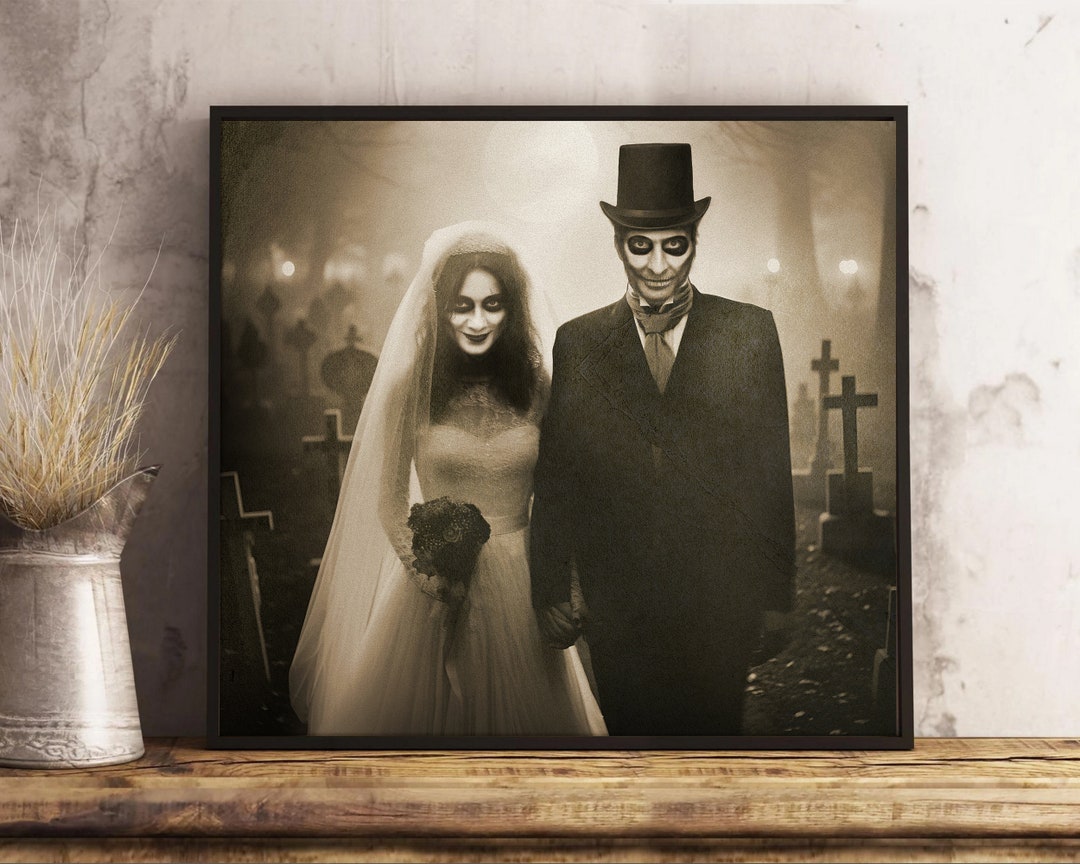 Unique Halloween Decor, Skeleton Family Portrait From Photo, Victorian ...