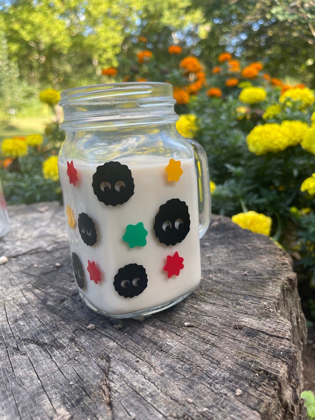 Soot Sprite Mason Jar Glass With Handle - Etsy