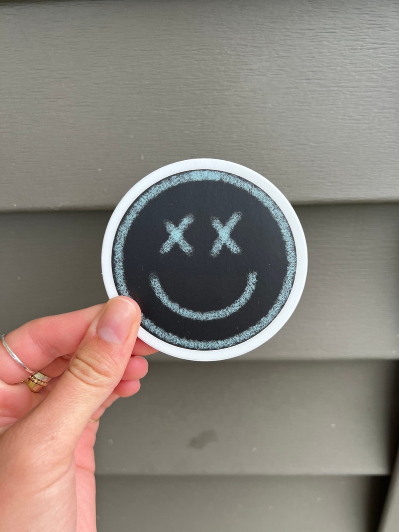 The Emo Girl Smiley Sticker, Vinyl Decal Sticker for Laptops, Cars ...