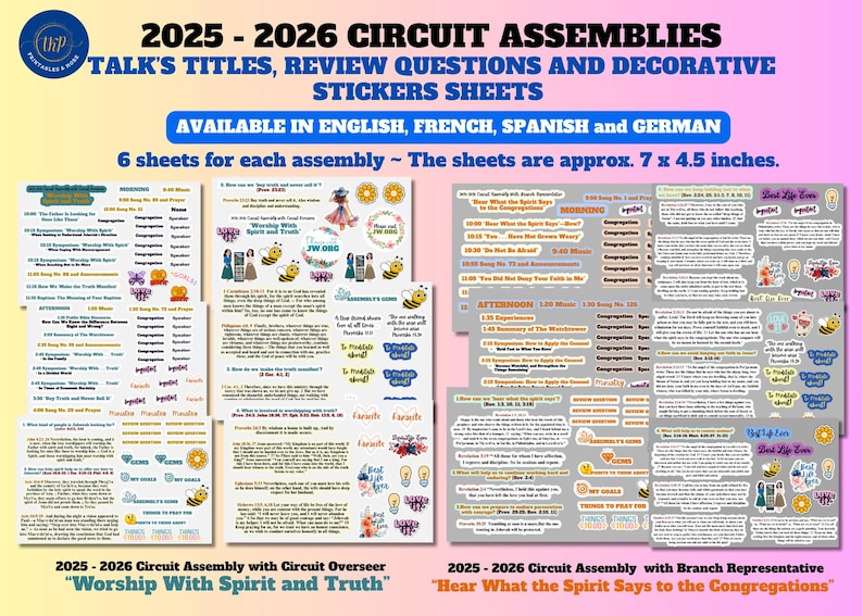 2025-2026 JW Circuit Assemblies Program and Decorative Stickers With ...