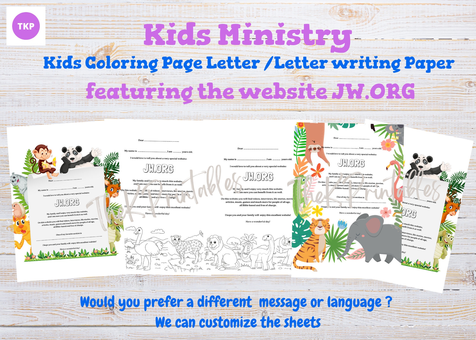 JW Kids Letter Writing Paper ~ Featuring the Website Jw.org ~JW Kids ...