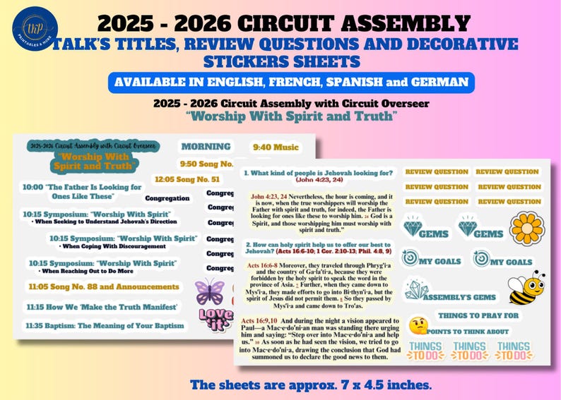 2025-2026 JW Circuit Assemblies Program and Decorative Stickers With ...