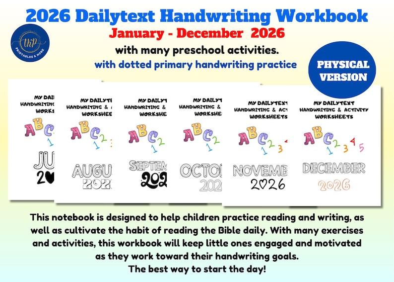 2026 JW Daily Text Activity Workbook – Kids Homeschool Study - Etsy