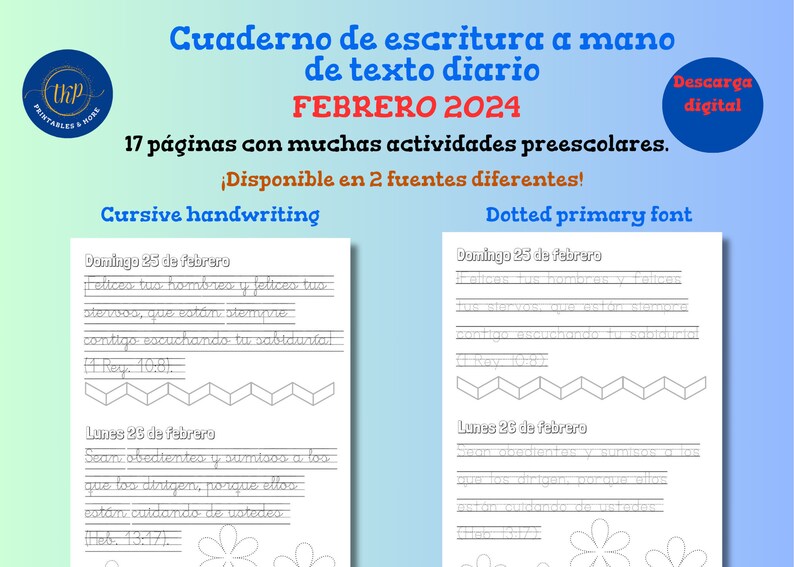 Hojas De Escritura Y Actividades Texto Del Día Febrero De 2024 Para ...