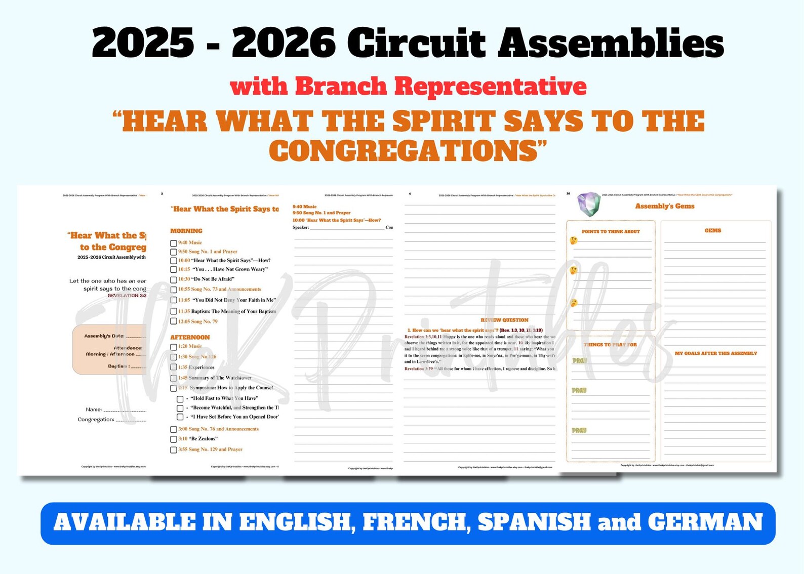 2025-2026 JW Circuit Assembly With Branch Representative Spiral ...