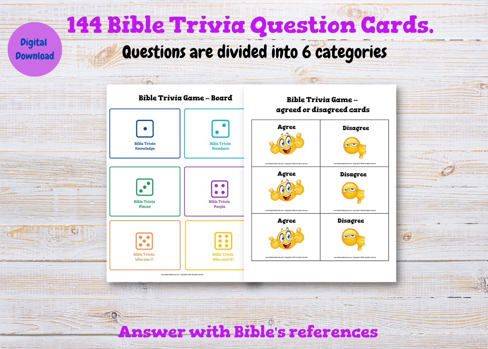 144 Bible Trivia Questions Cards JW Bible Trivia .flash Cards - Etsy