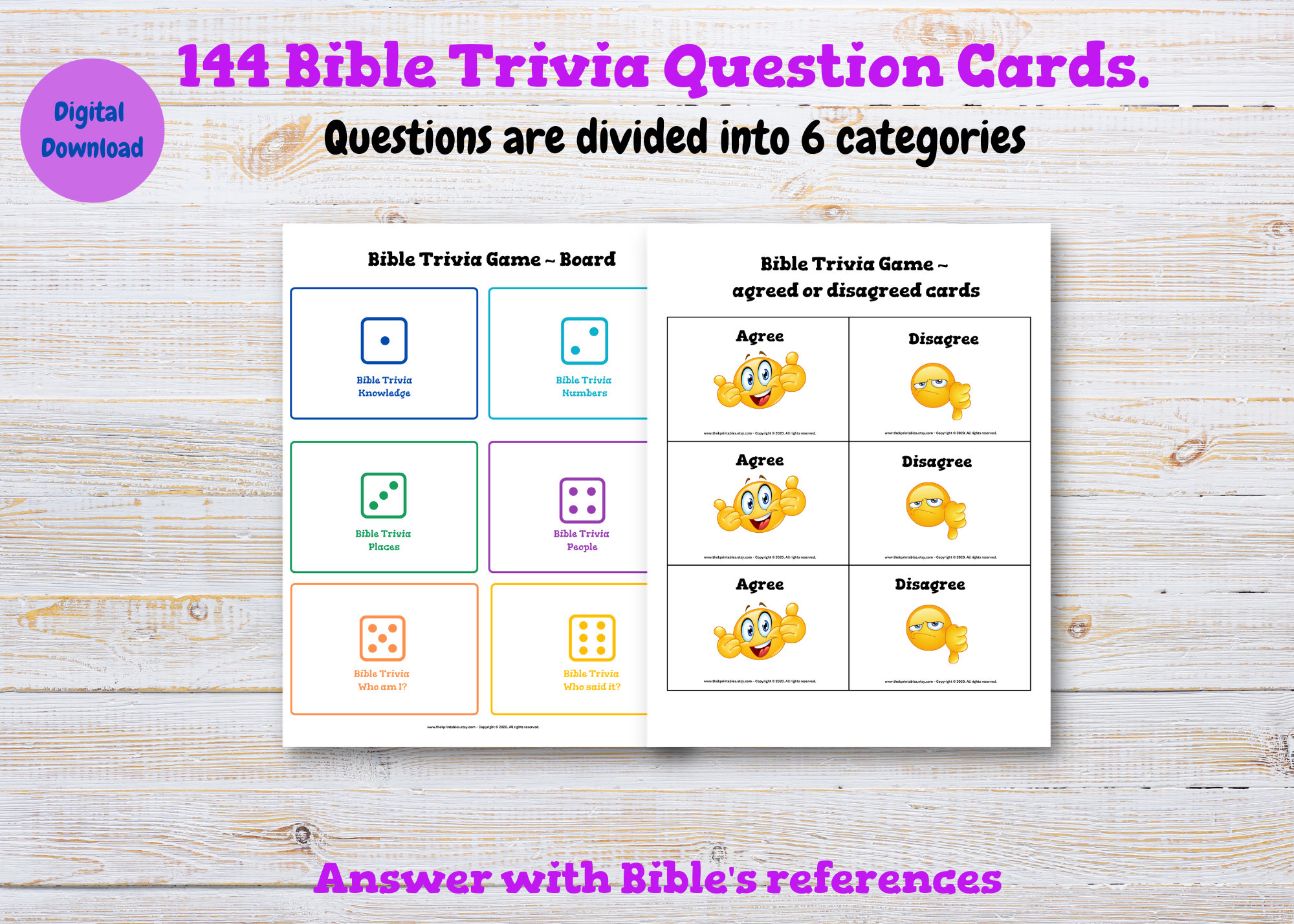 144 Bible Trivia Questions Cards JW Bible Trivia .flash Cards | Bible ...