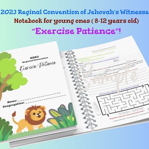 2023 JW Regional Convention exercise Patience Notebook for Young Ones 8 ...