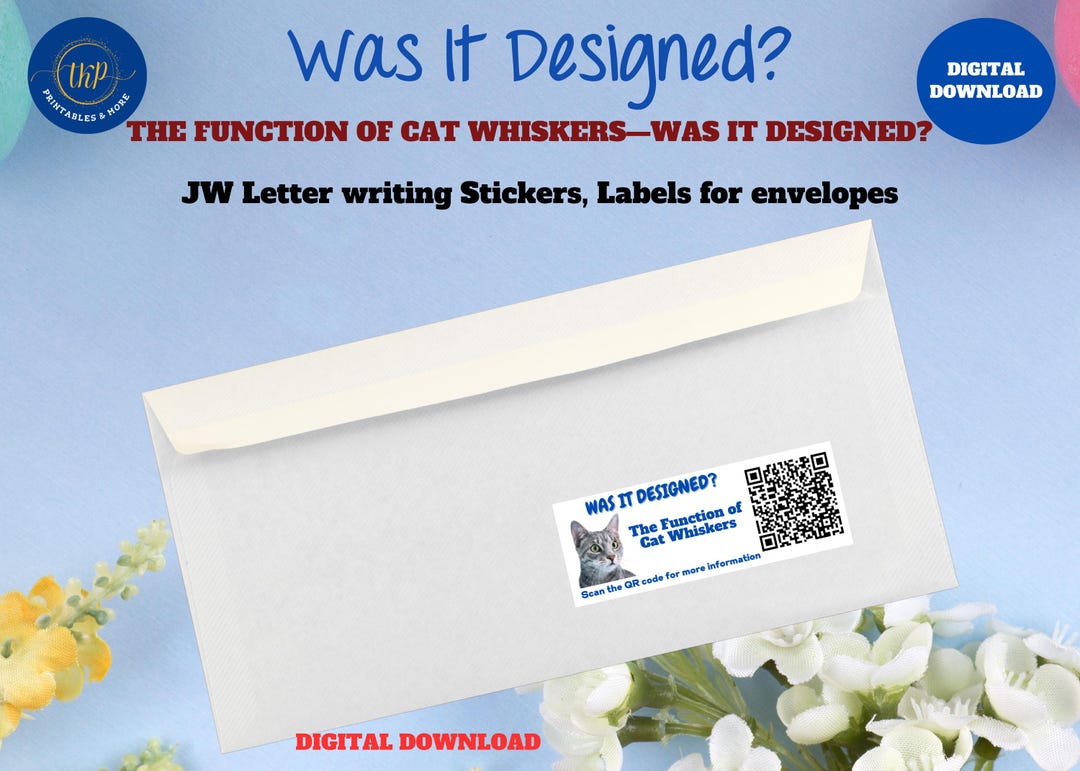 JW Letter Writing Stickers, Labels With Link to the Article "was It ...