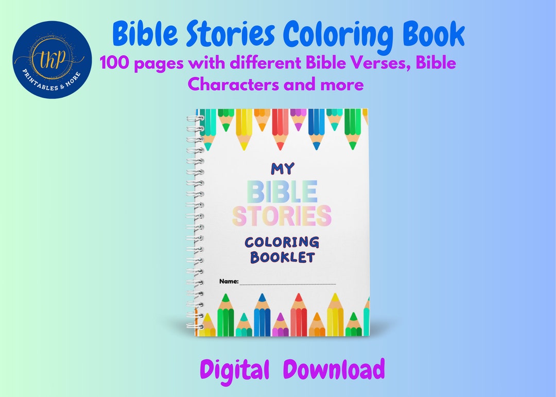Bible Stories Coloring Book, 100 Pages (digital Download) - Etsy