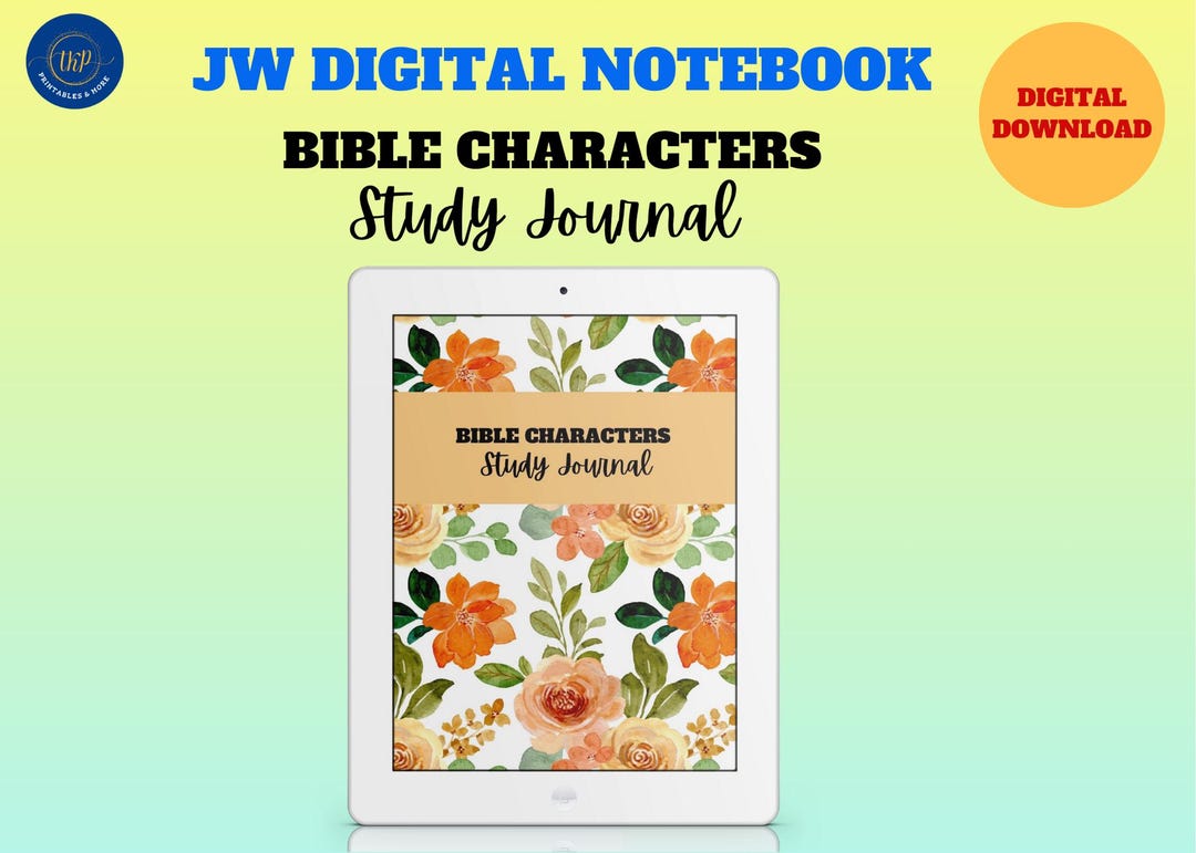 JW Bible Characters Digital Notebook ~ Personal Study Journal ~ Study ...
