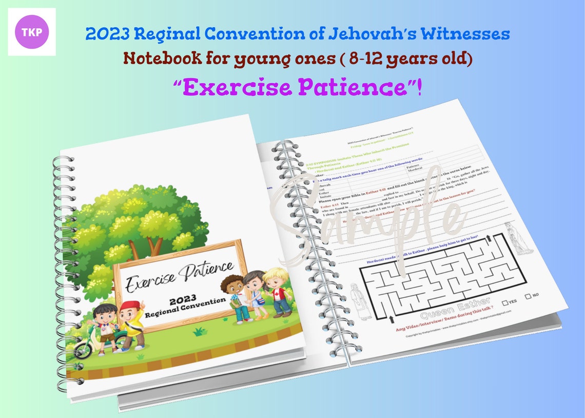 2023 JW Regional Convention exercise Patience Notebook for - Etsy Canada