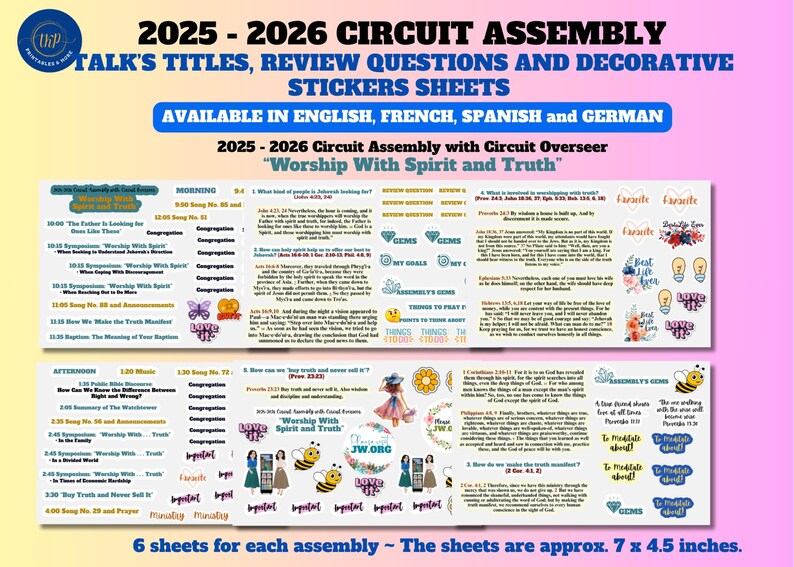 2025-2026 JW Circuit Assemblies Program and Decorative Stickers With ...