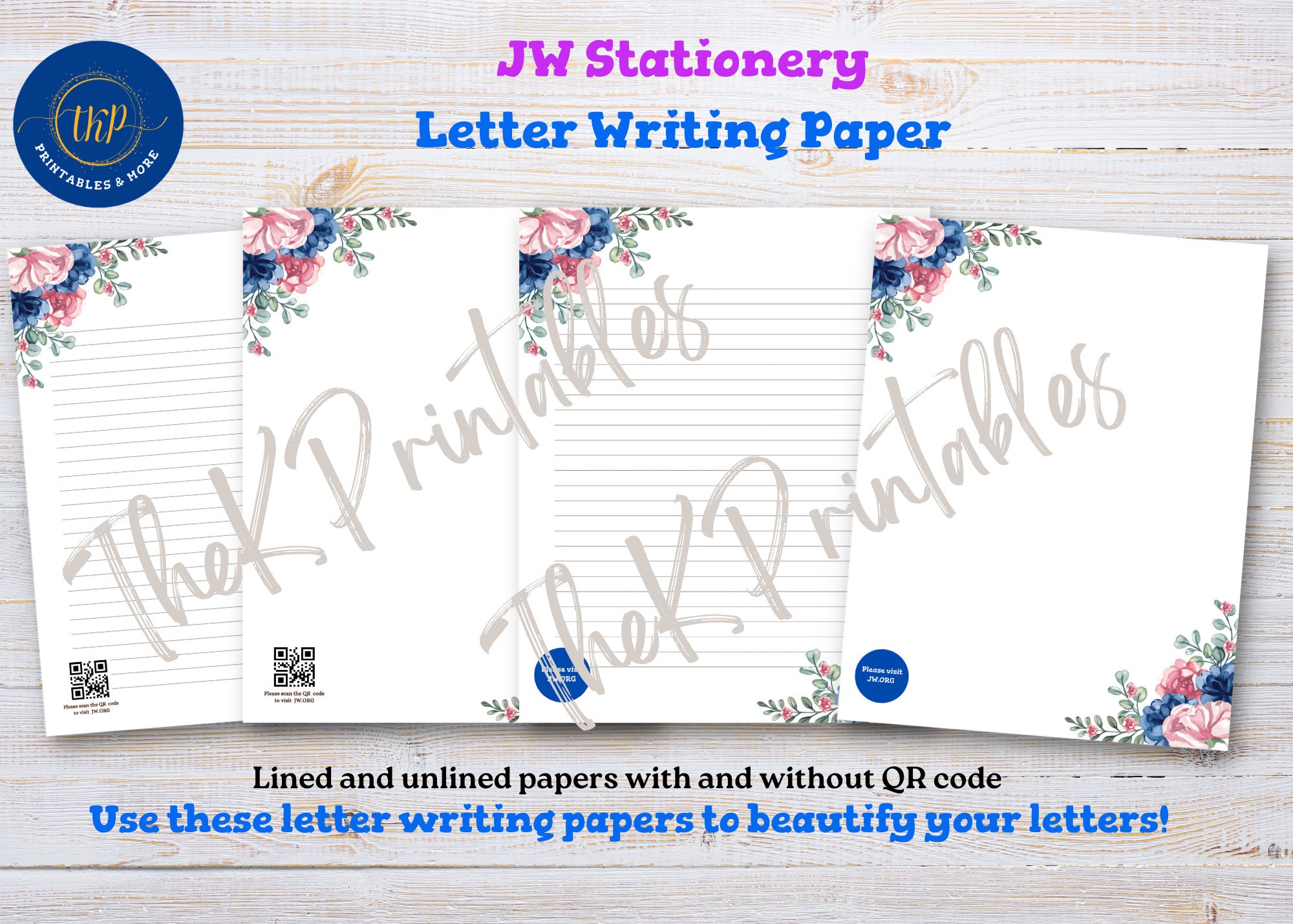 JW Letter Writing Paper Bundle of 5 Designs Jw Ministry JW Stationary ...