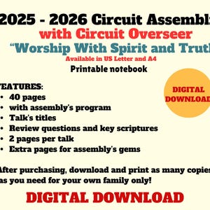 2025-2026 JW Circuit Assembly's Notebook ~ With Circuit Overseer ...