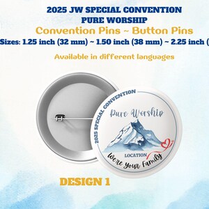 Jehovah's Witnesses 2025 Special Convention "pure Worship"~ Button Pins ...