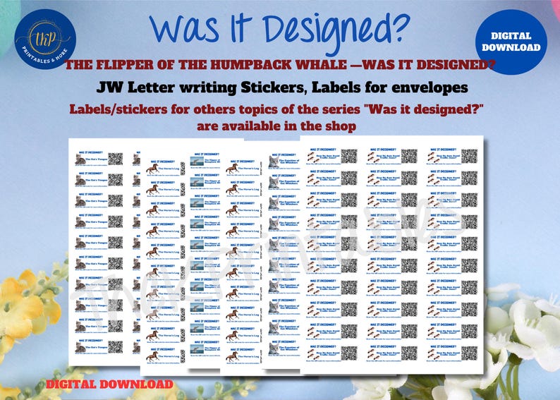 JW Letter Writing~ Stickers, Labels With Link to the Article "was It ...