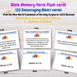 120 Encouraging Bible Verse Flash Cards | Printable | Bible Scripture ...