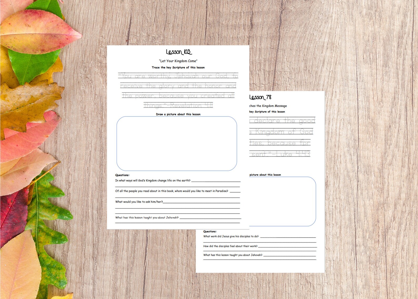 JW Printable Lessons You Can Learn From the Bible Study - Etsy