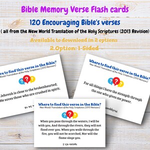 120 Encouraging Bible Verse Flash Cards | Printable | Bible Scripture ...