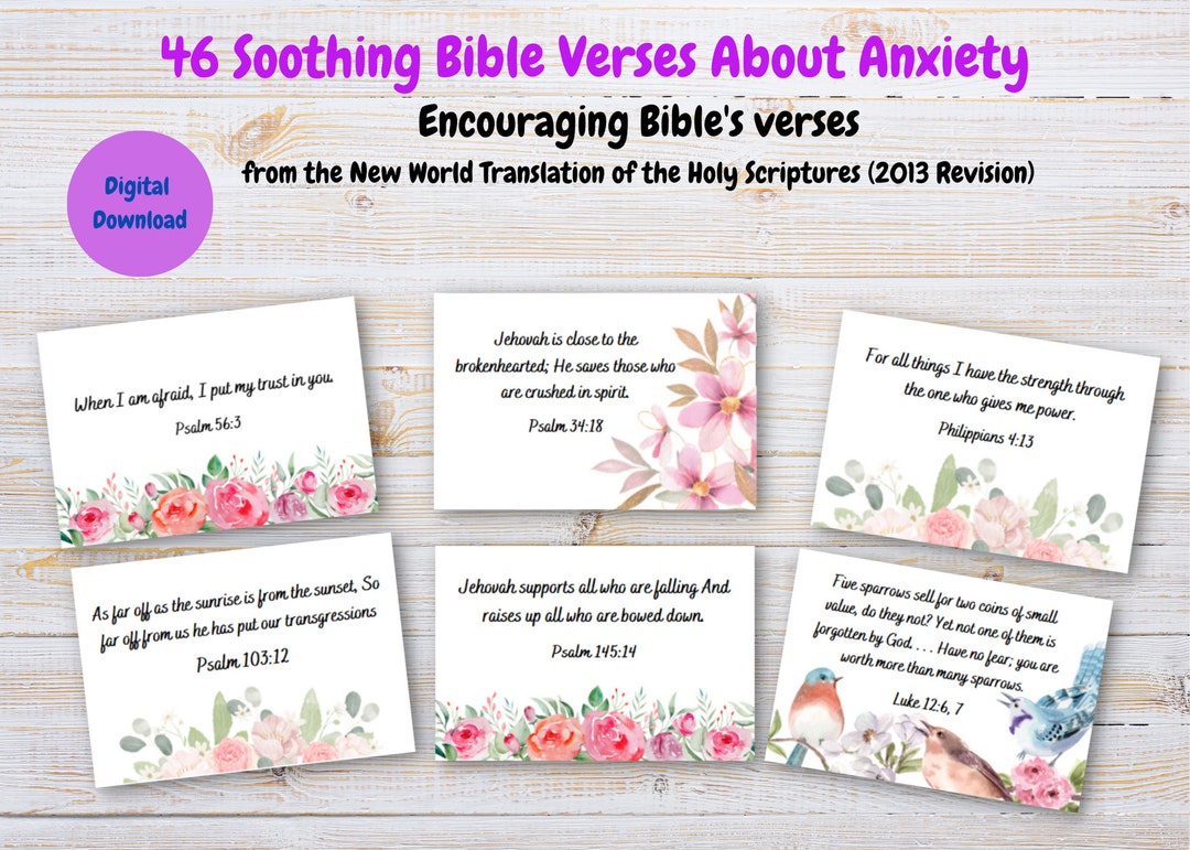 46 Soothing Bible Verses About Anxiety Encouraging Bible Verse Flash ...