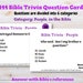 144 Bible Trivia Questions Cards JW Bible Trivia .flash Cards | Bible ...